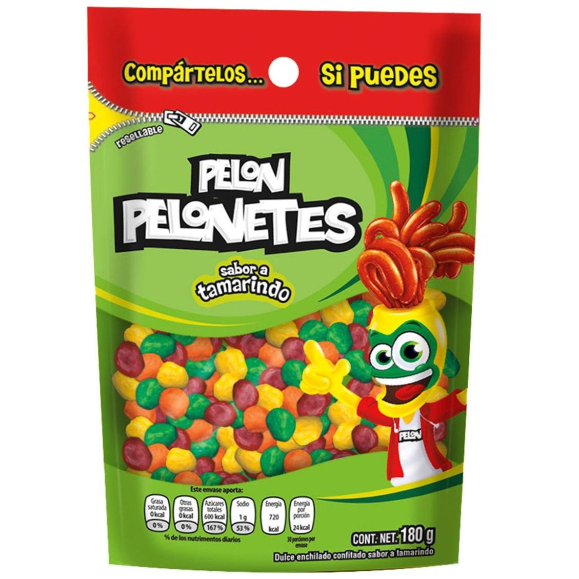 Dulce Enchilado Pelonetes Pelon Pelo Rico 180 Grs