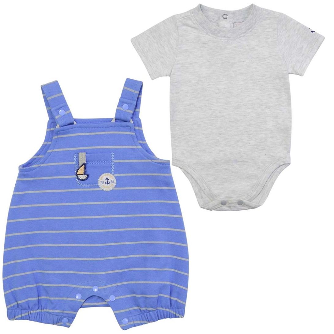 Conjunto para Bebé 2 Piezas Body Y Jumpsuit Corto