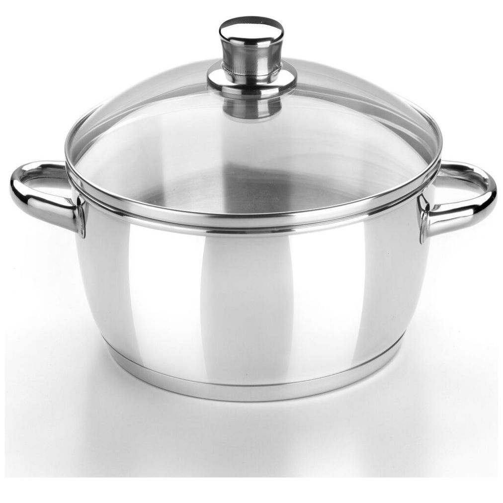 Arrocera con Tapa 26Cm Optima Acero Inoxidable Monix