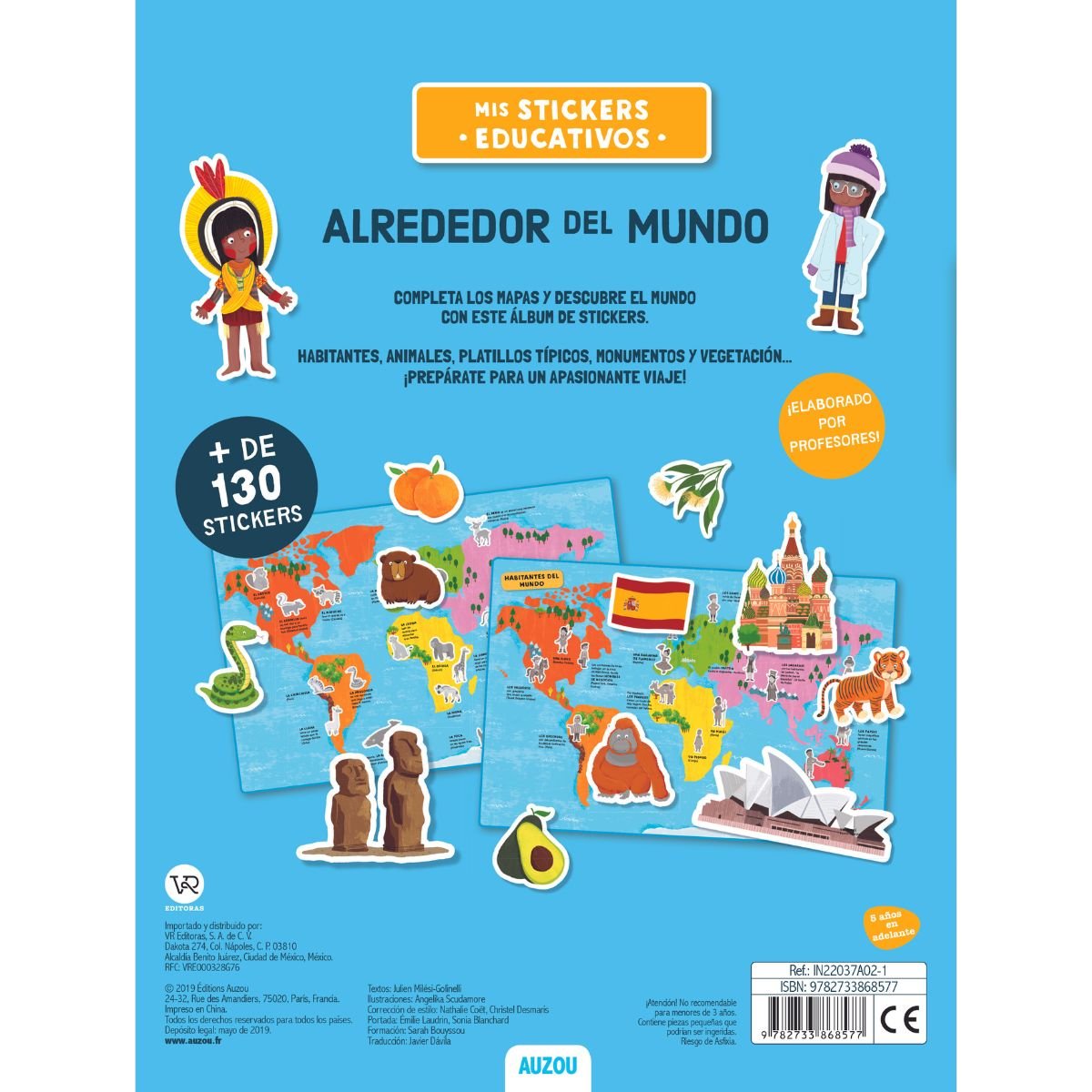 Alrededor Del Mundo Stickers Educativos Vergara & Riba