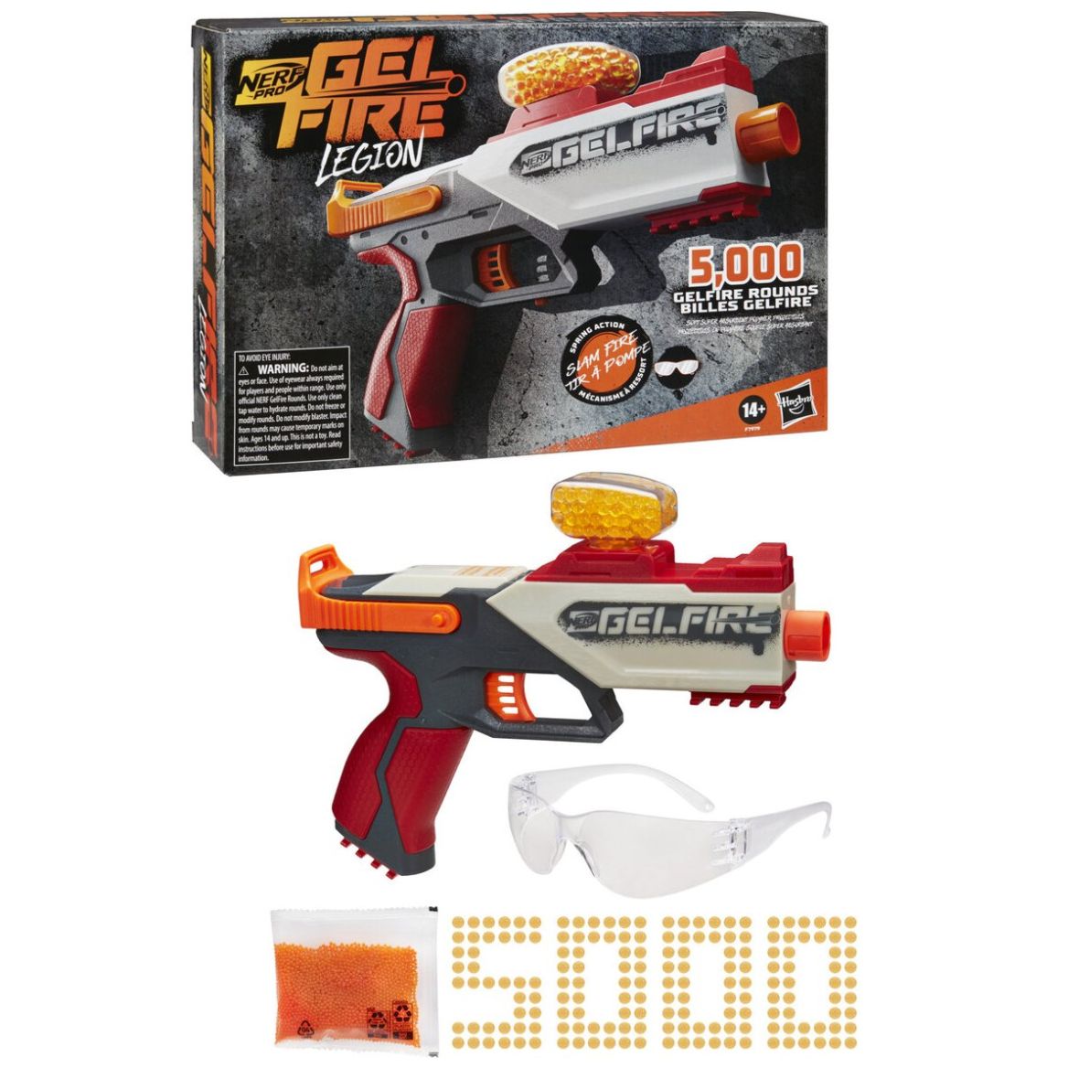 Lanzador Nerf Gelfire Legion Blaster 100 Round