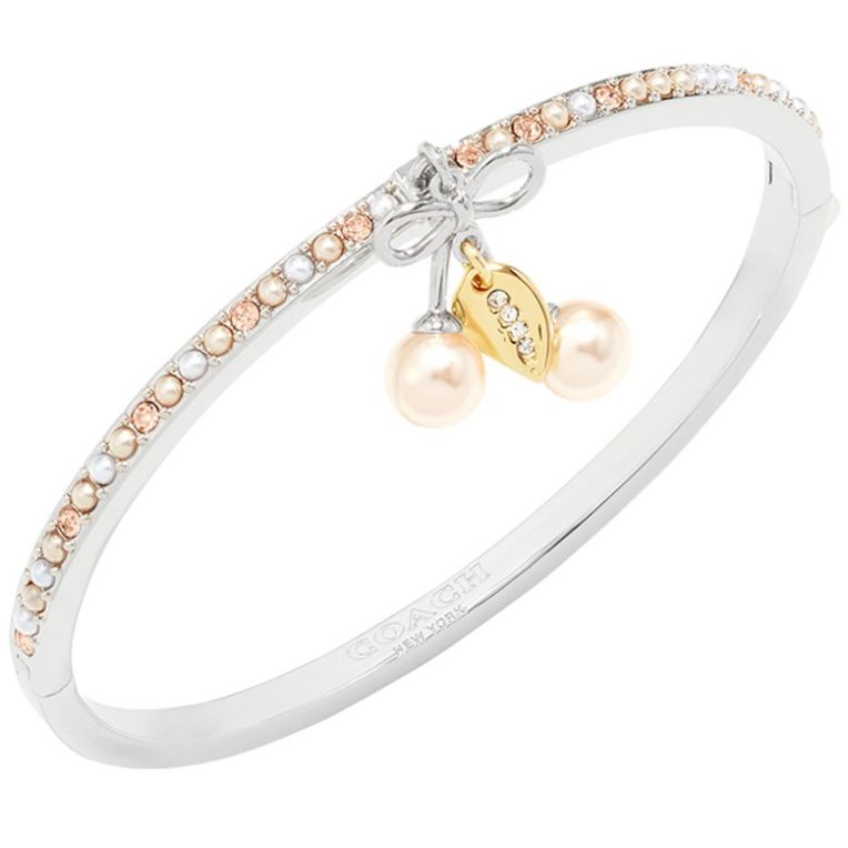 Pulsera Marca Coach Color Plata Acabado Pulido