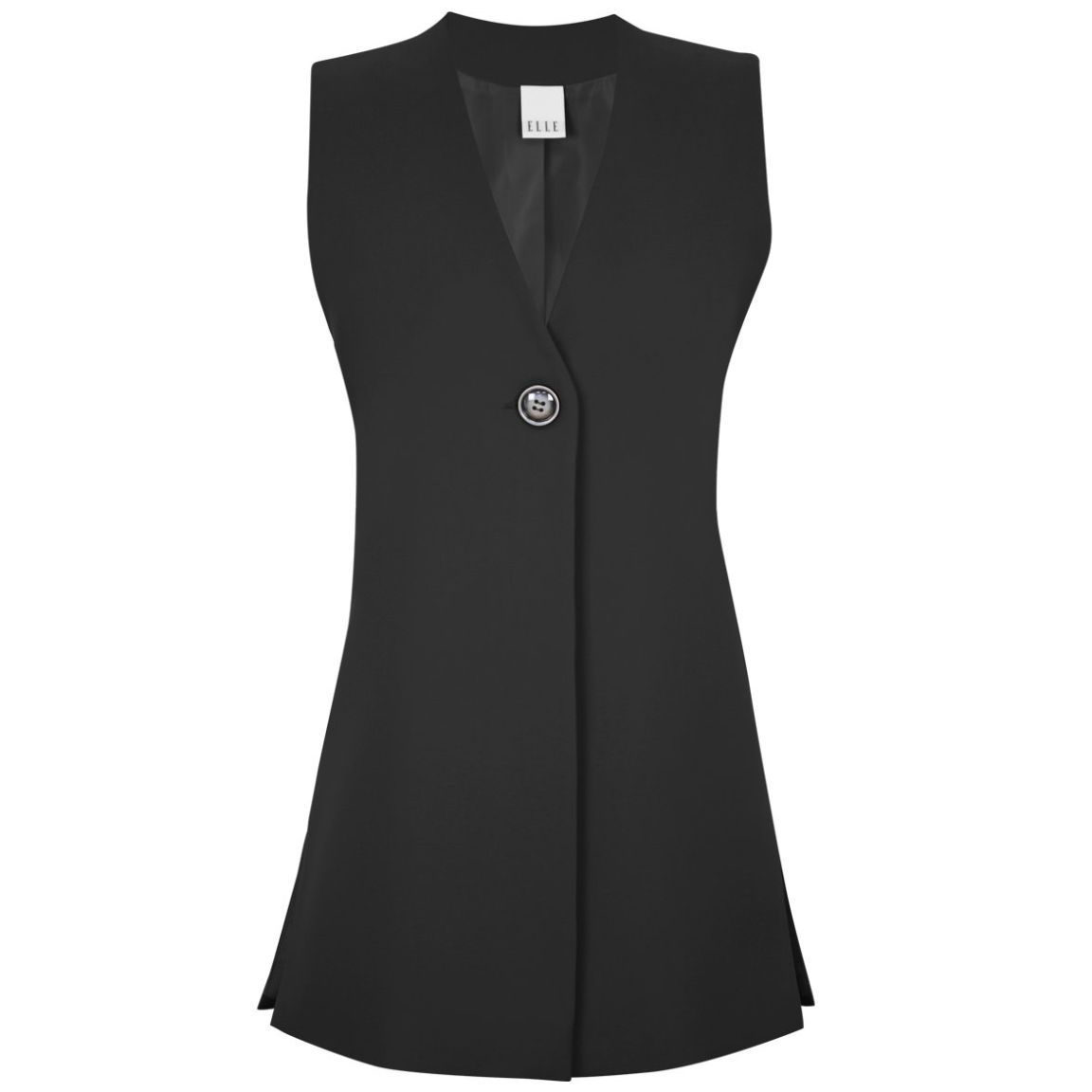 Chaleco Elle Manga Sin Manga Cuello V Cruzado Diseño 1 Botón
