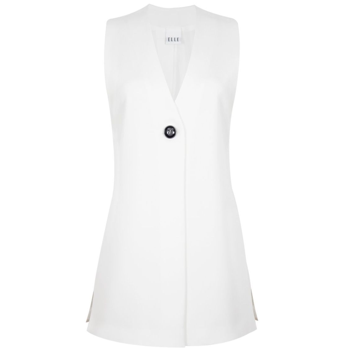 Chaleco Elle Manga Sin Mangas Cuello V Cruzado Diseño 1 Botón