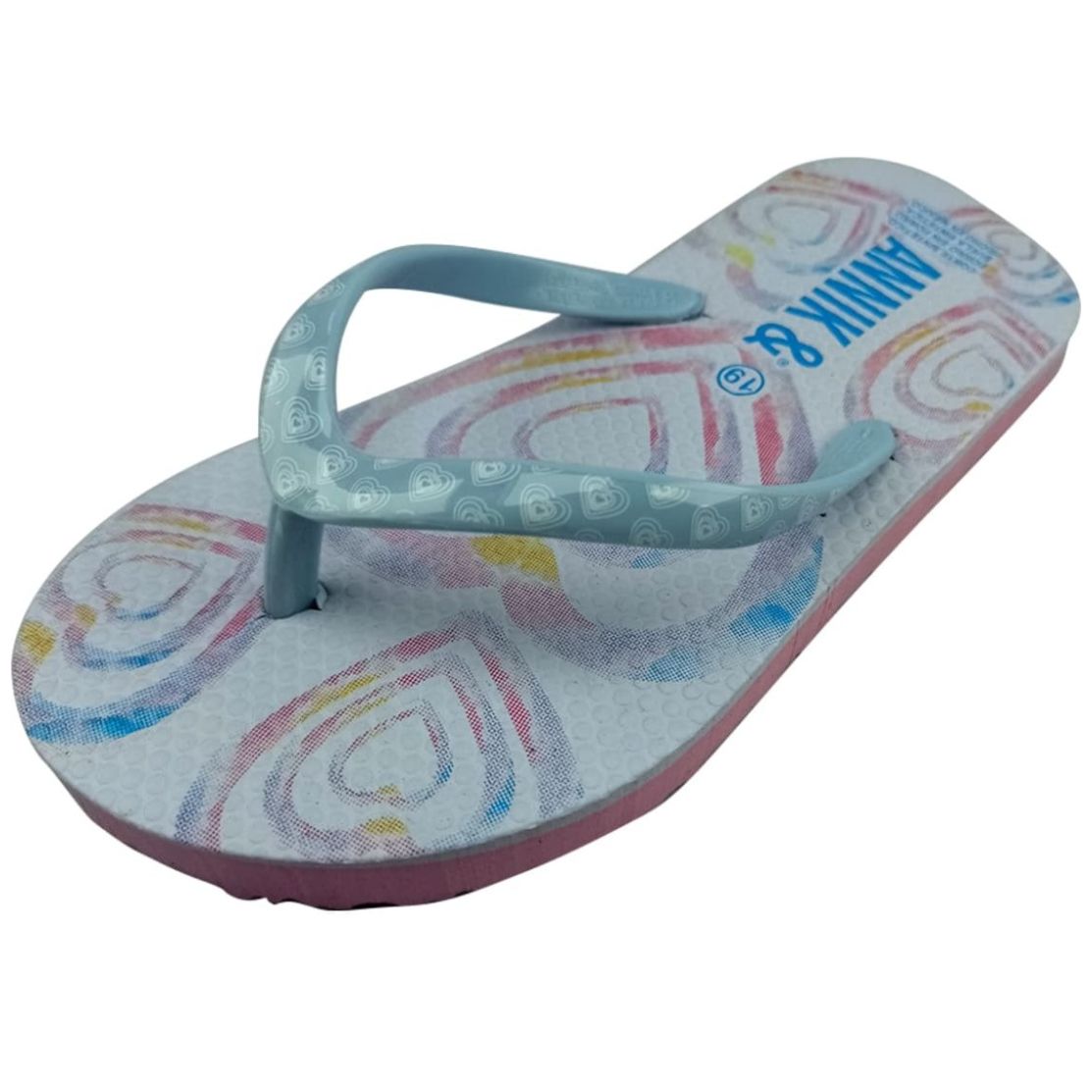 Flip Flop Corazón 18-22 Azul Annik para Niña