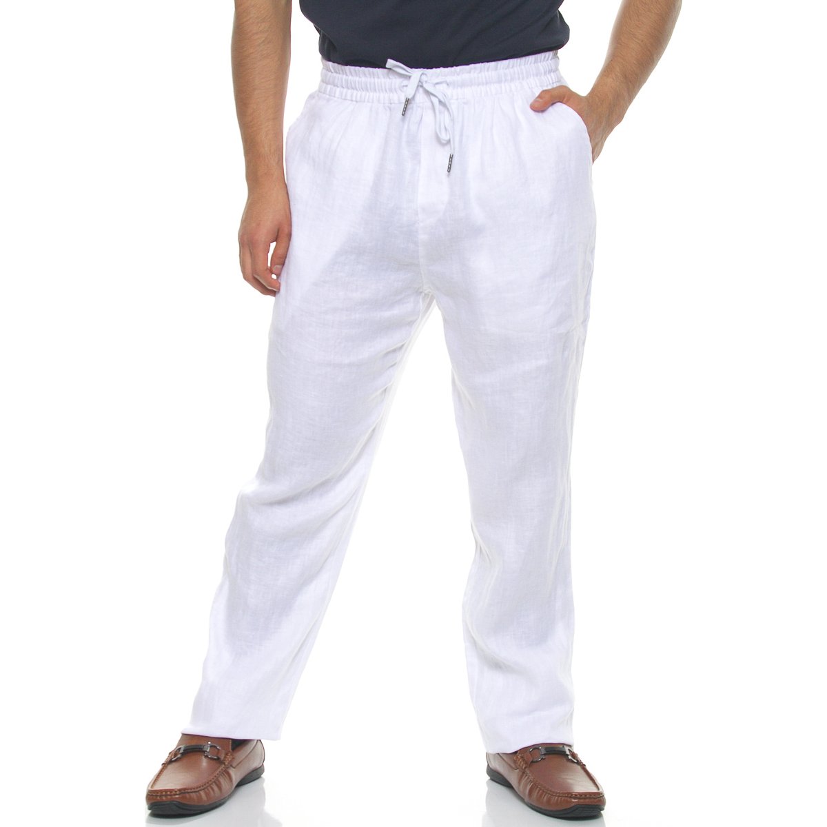 Pantalón Casual de Lino con Jareta para Hombre J.opus