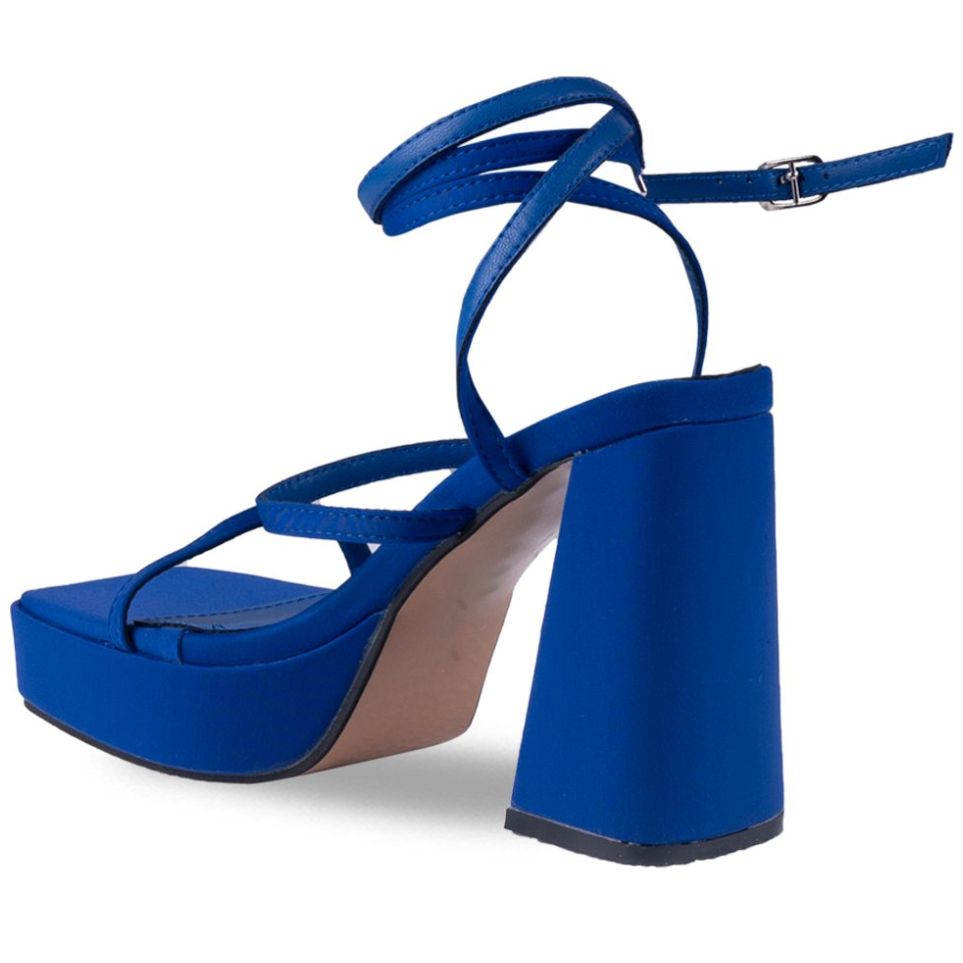 Sandalia con Plataforma Azul Fun Shoes