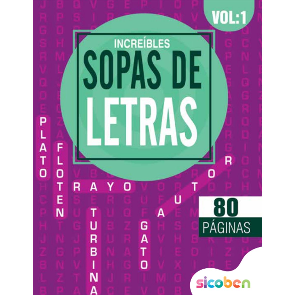 Libro de Sopas de Letras Increíbles Ii 20X26Cm 80 Páginas 4 Modelos Wizzdom