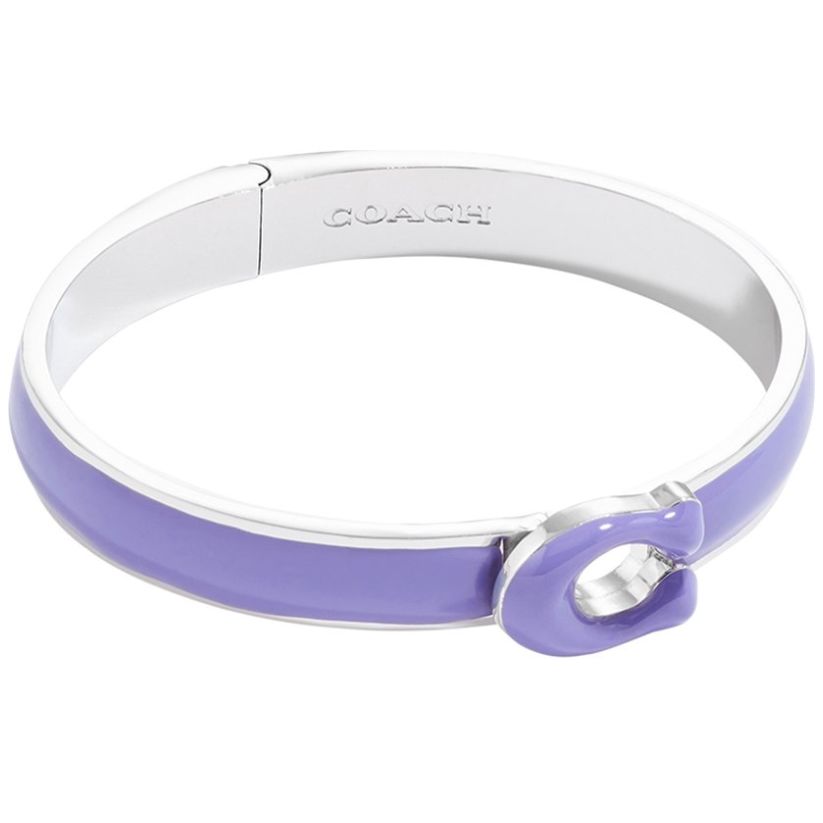 Pulsera Marca Coach Color Plata Acabado Pulido
