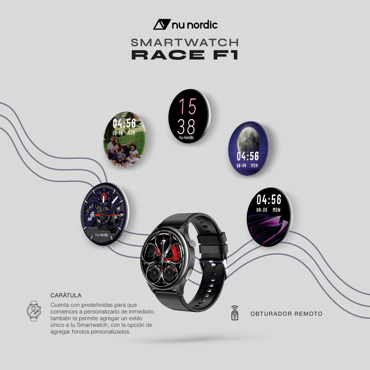 Smartwatch Unisex Nu Nordic Race F1 Nu20079