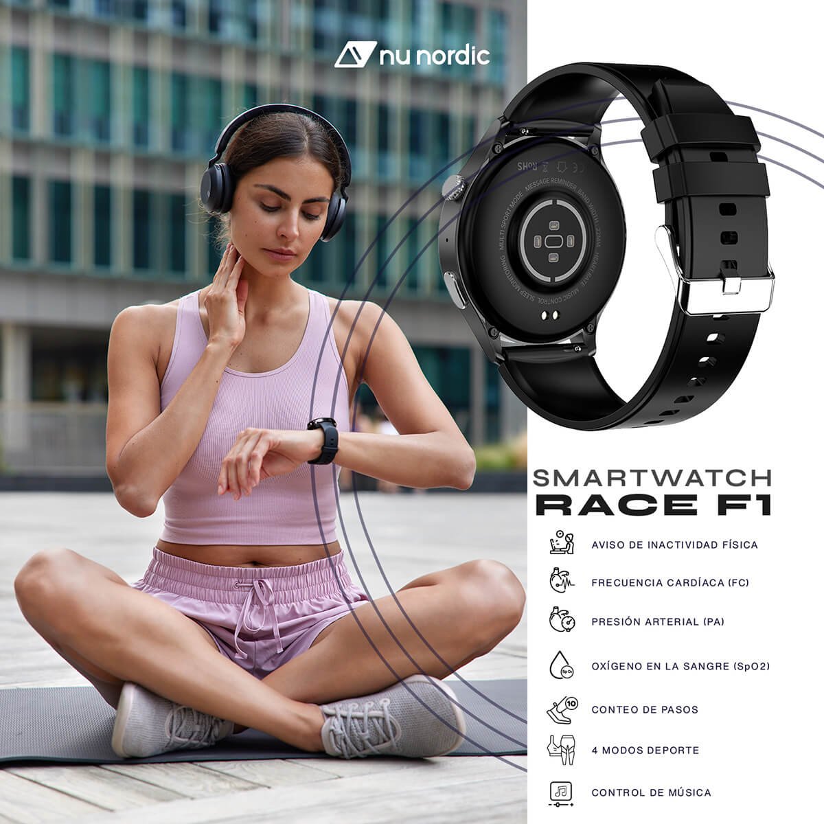 Smartwatch Unisex Nu Nordic Race F1 Nu20079