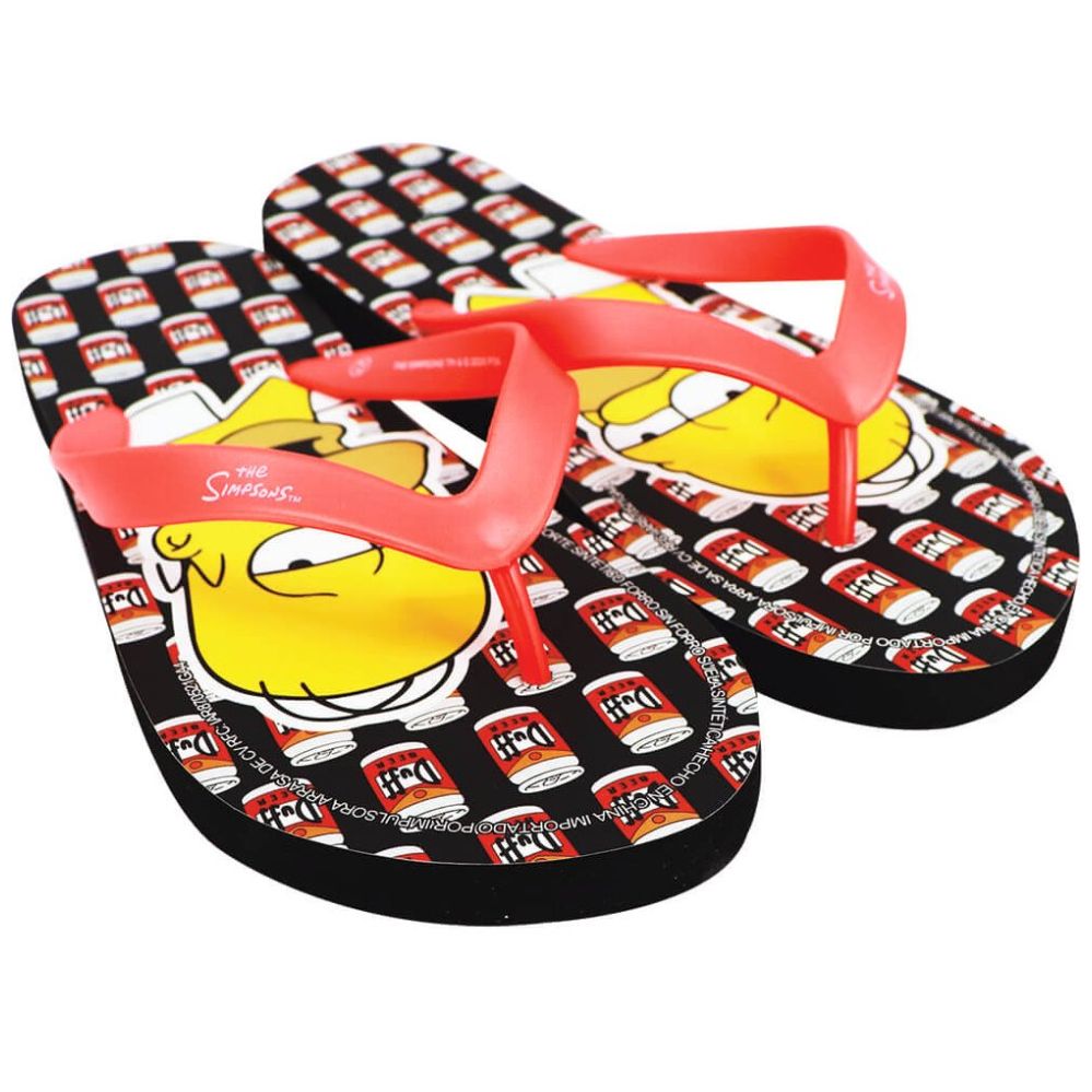 Sandalia Negra Flip Flop The Simpson para Hombre