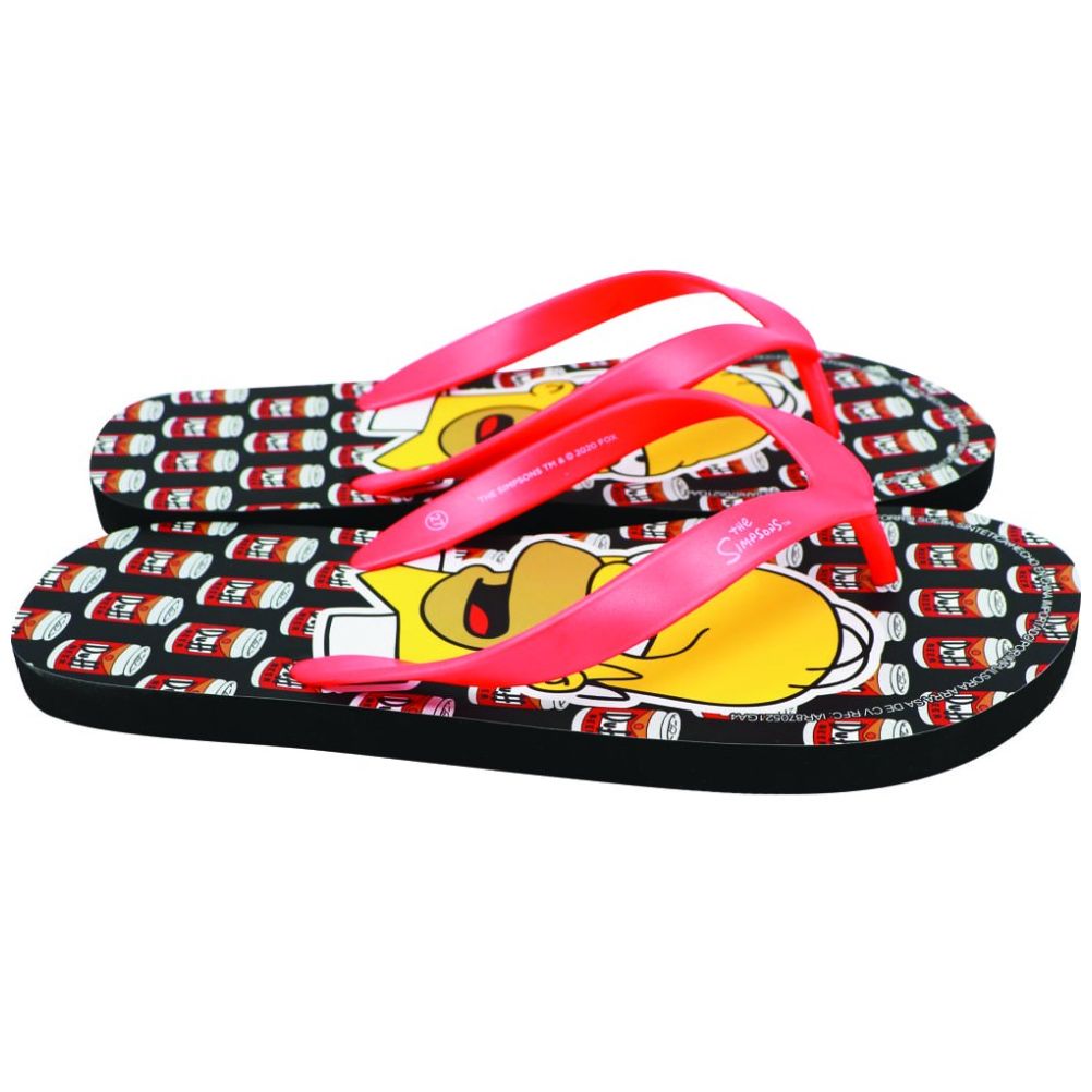 Sandalia Negra Flip Flop The Simpson para Hombre