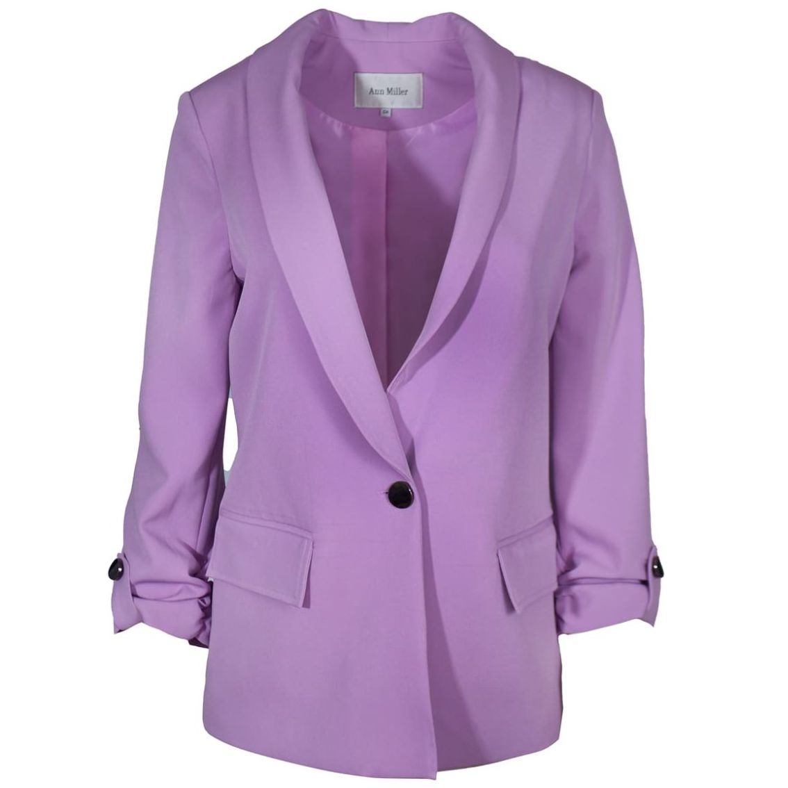 Saco de Cuello Solapa Y Diseño Liso Ann Miller para Mujer