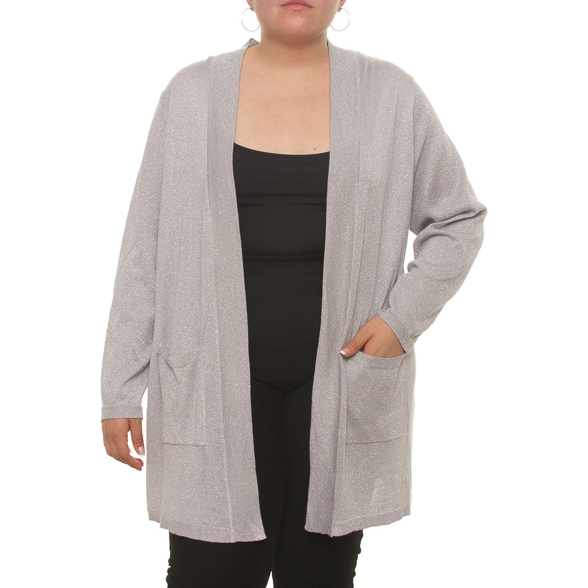 Suéter Largo Abierto Tallas Extra para Dama Ruby Rd