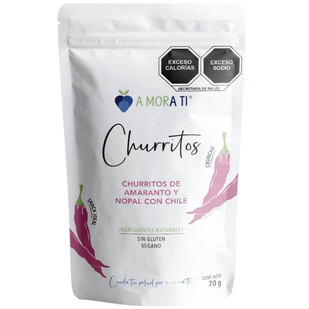 Churritos de Amaranto Y Nopal con Chile a Mora Ti 70G