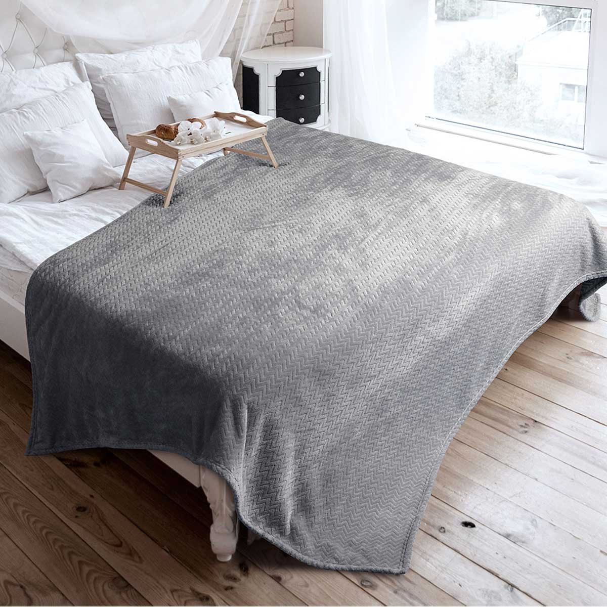 Cobertor Light Supreme Liso Gris Mink - King Size