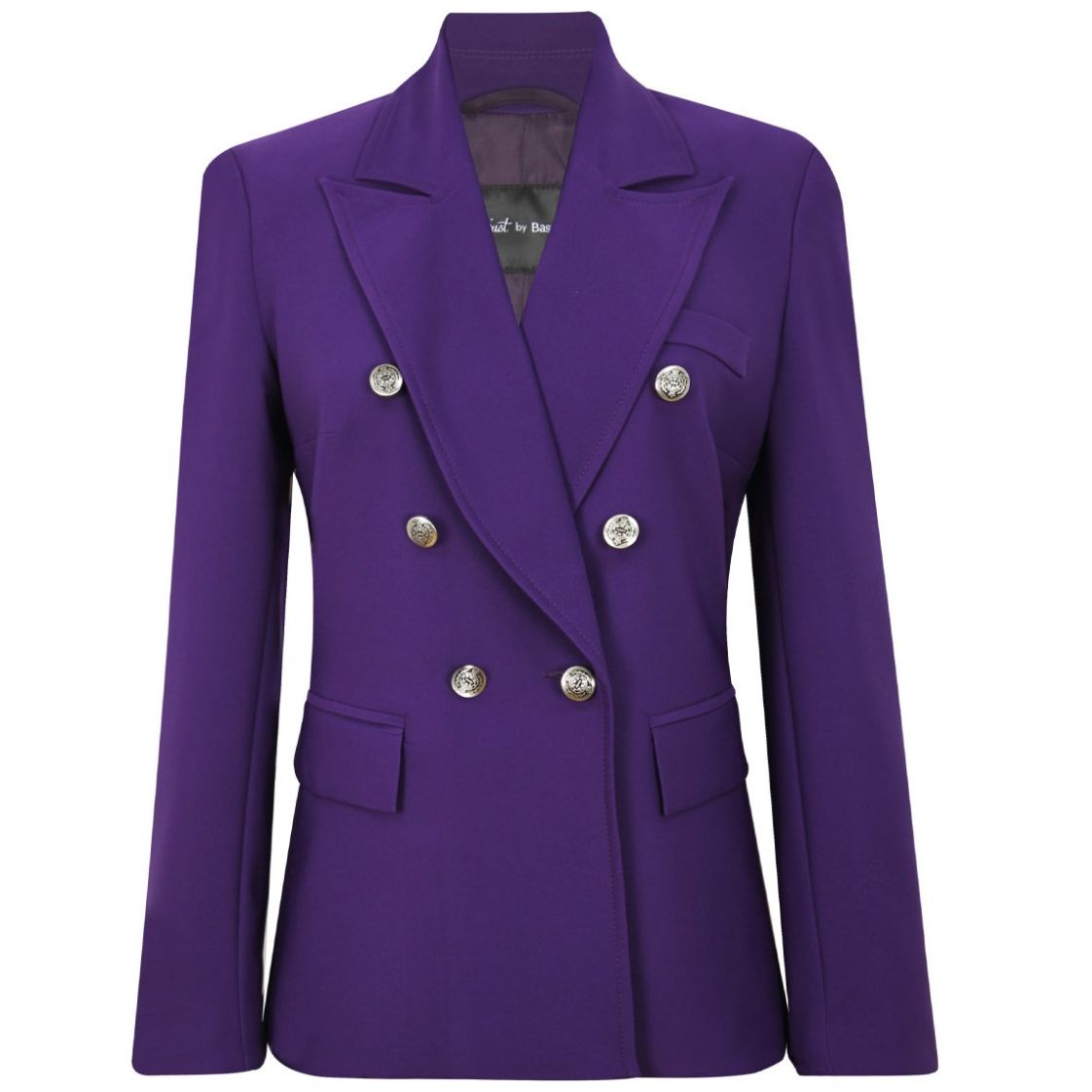 Saco Just By Basel Cuello Solapa Diseño Liso