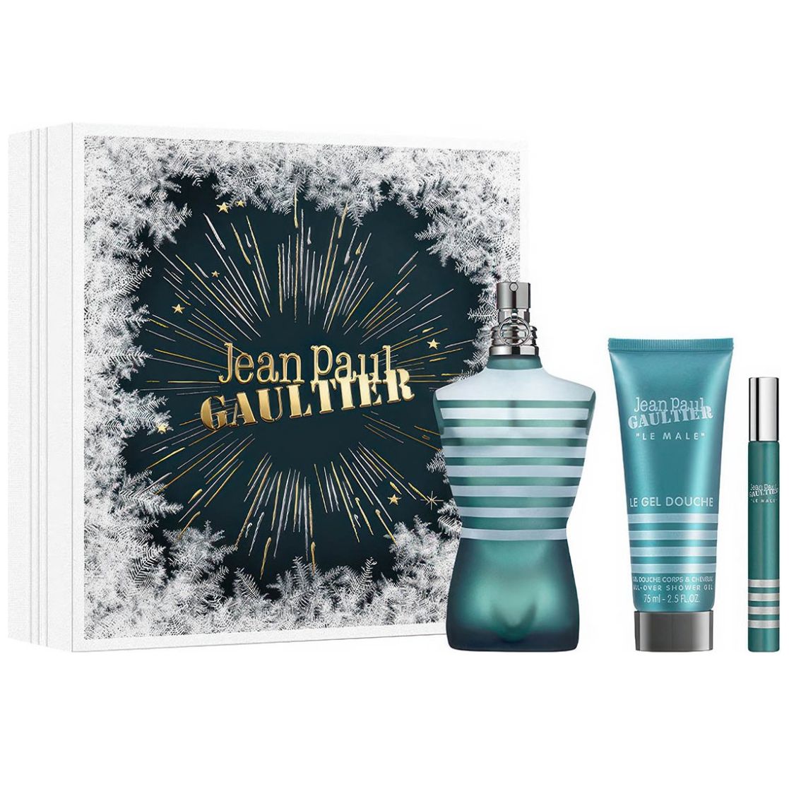 Fragancia Set Jean Paul Gaultier Le Male Edt 125 Ml + Shower Gel 75 Ml + Edt 10 Ml para Hombre