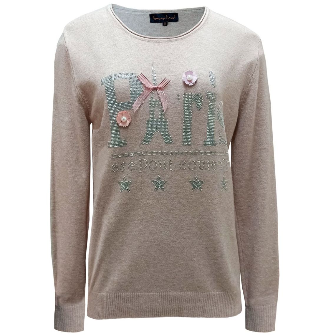 Sueter Banana Limon Manga Larga Cuello Redondo Diseño Liso