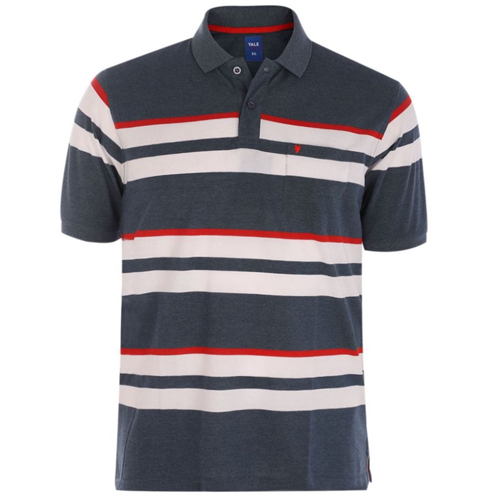 Playera Yale Polo Manga Corta Rayas para Hombre