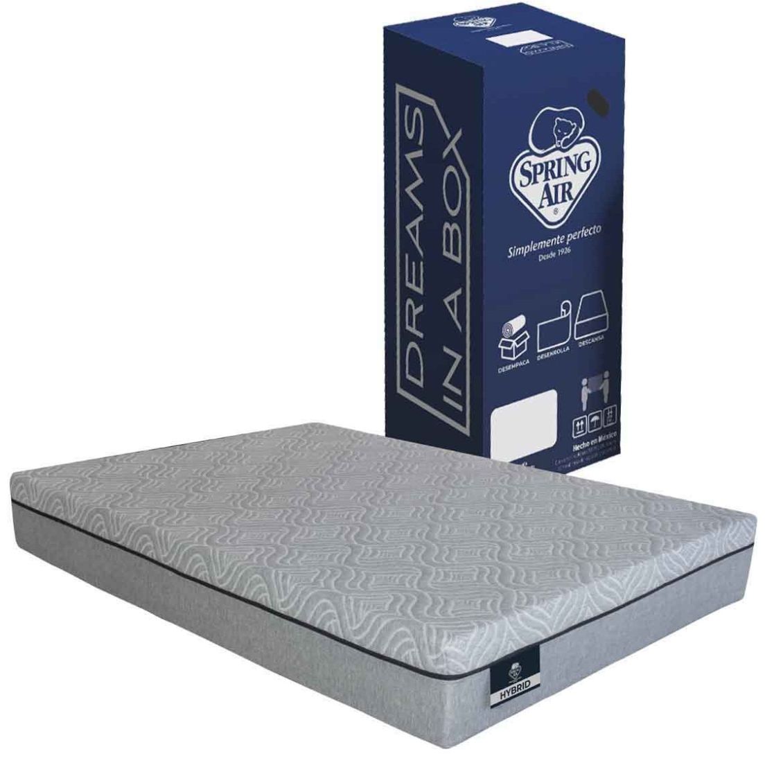 Colchón en Caja Matrimonial Hybrid Dreams Spring Air