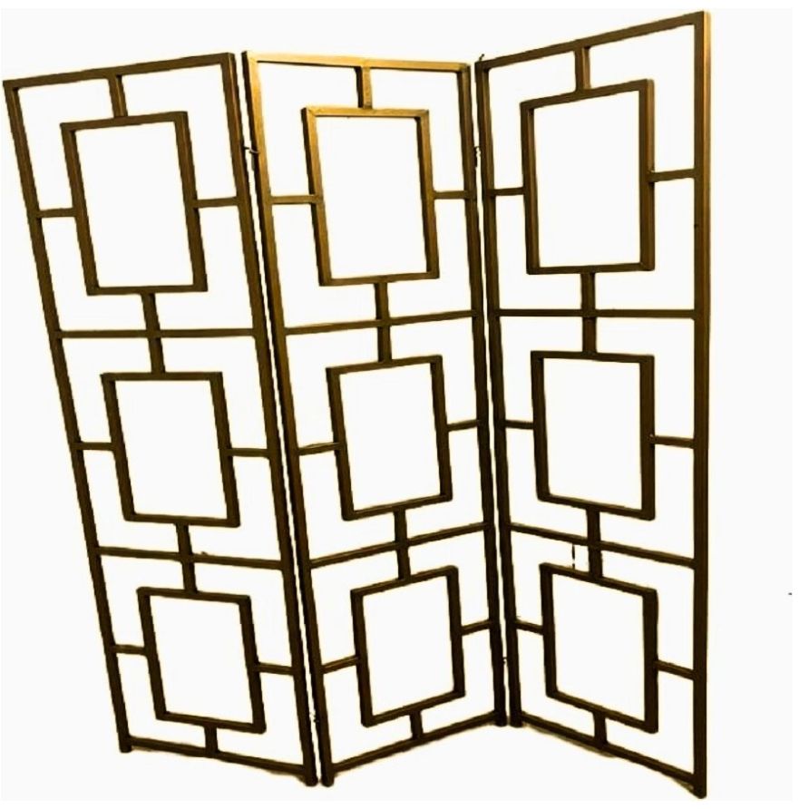 Biombo Ale Dorado Hierro Forjado