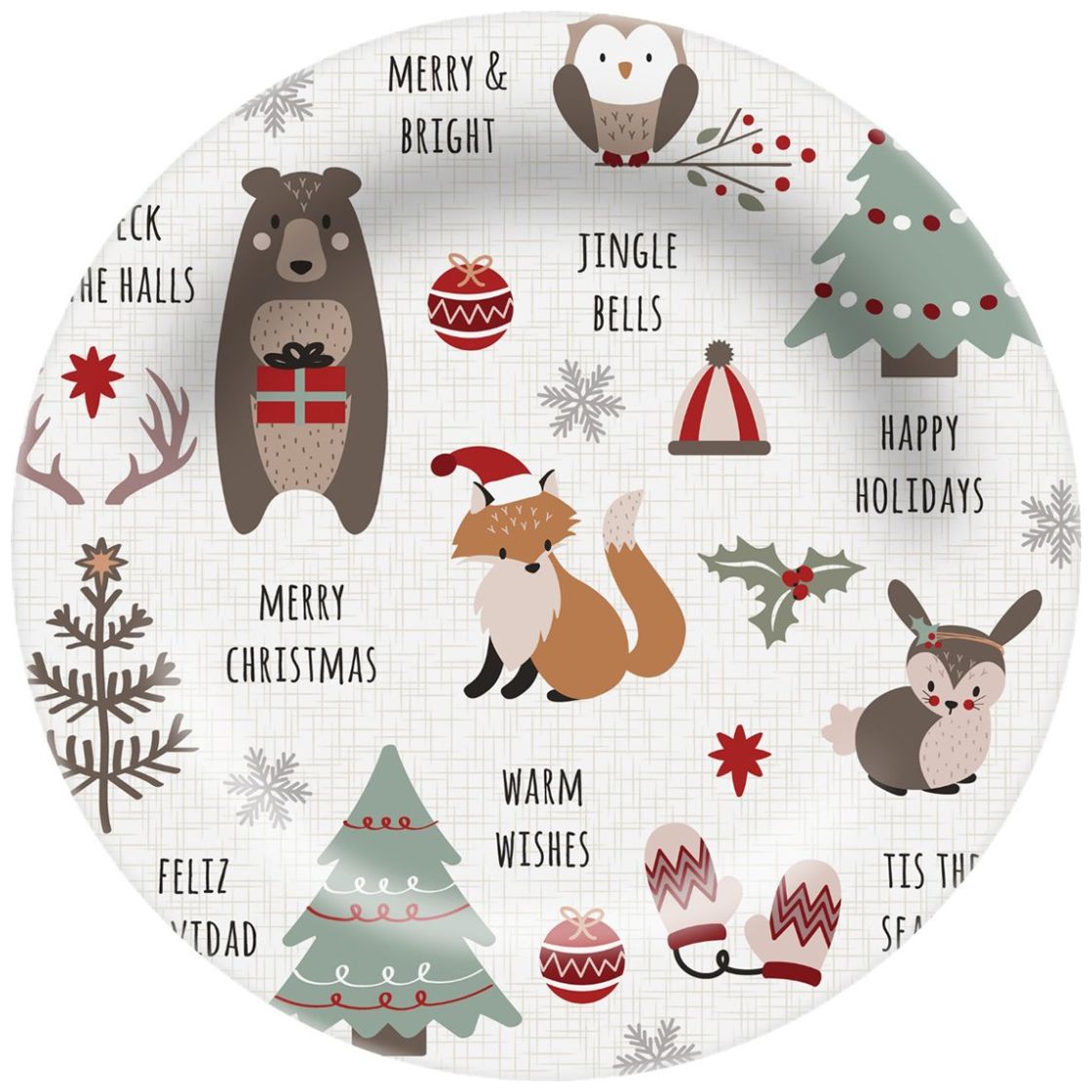 Plato Extendido con Diseño Navidad de 27 Cm de Melamina Warm Wishes ...