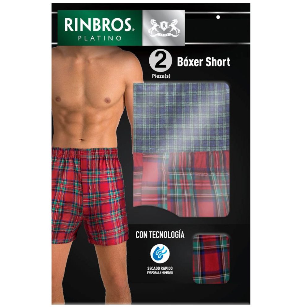 Bóxer Rinbros Short 2 Pack para Hombre