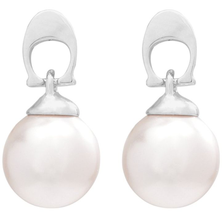 Aretes Coach Color Plata Acabado Mate