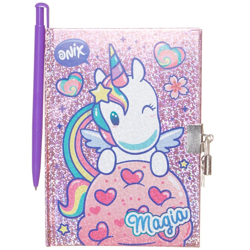 Diario 50 Hojas con Candado para Niñas Onix