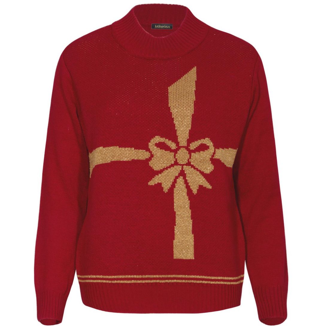 Suéter de Navidad con Dibujo de Moño Mikerinos para Mujer