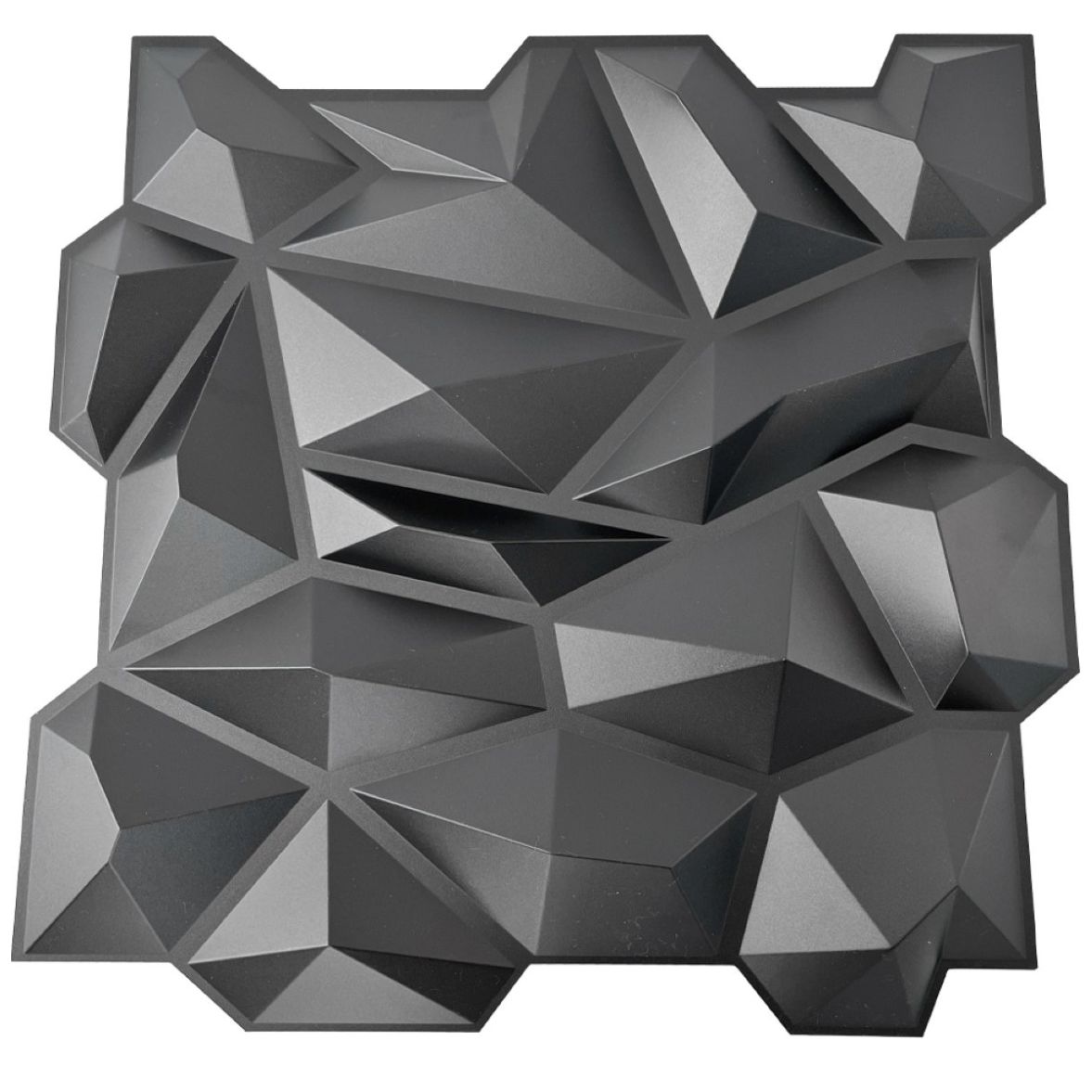 Panel Decorativo 3D Cristal Negro 50X50Cm Deco Pvc