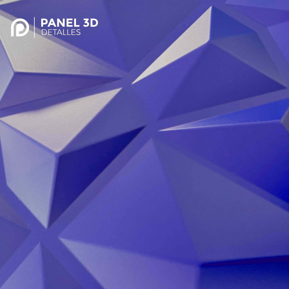 Panel Decorativo 3D Cuarzo Azul Rey 50X50Cm Deco Pvc