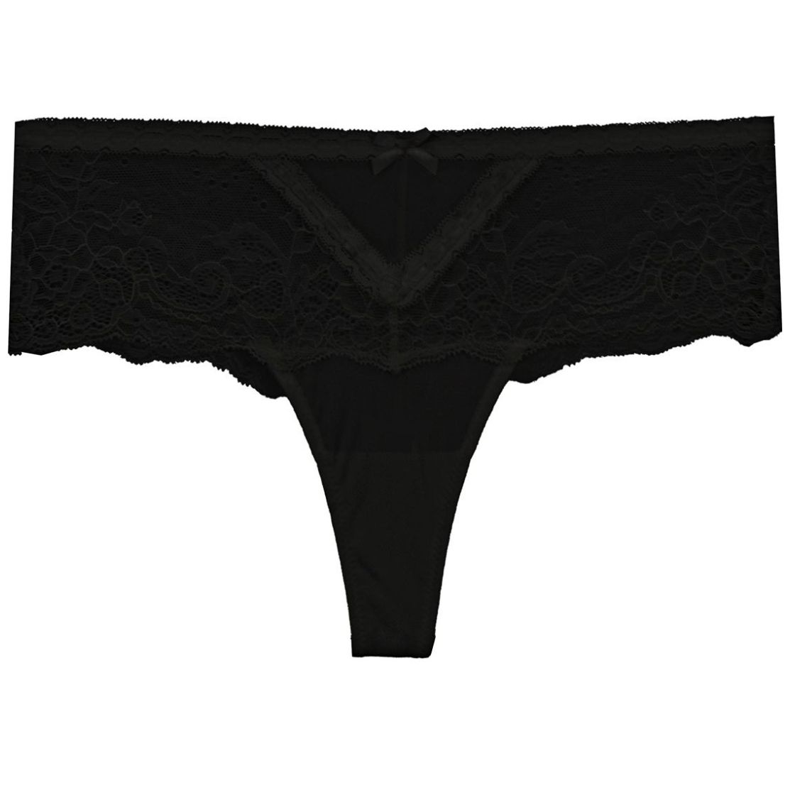Tanga Negra de Encaje Vicky Form