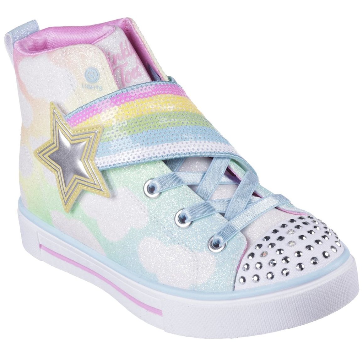 Tenis con Velcro 17-22 Plata Skechers