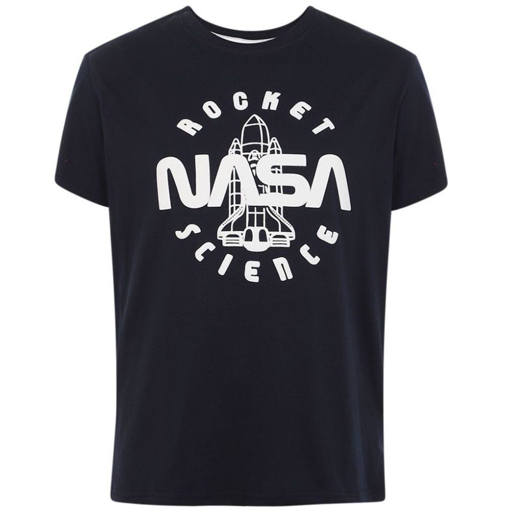 Playera Letras Nasa para Hombre Plus