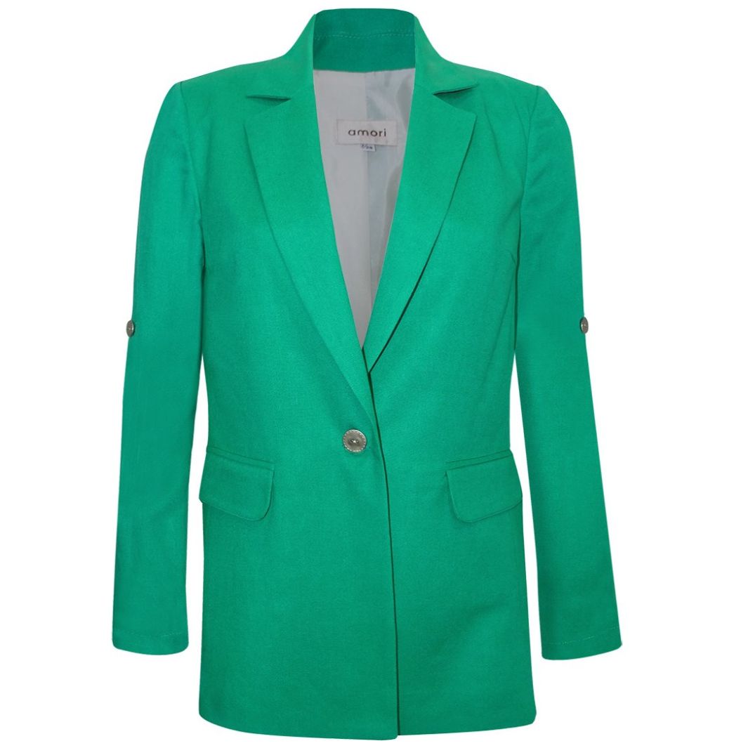 Saco Verde de Lino Chaps para Mujer