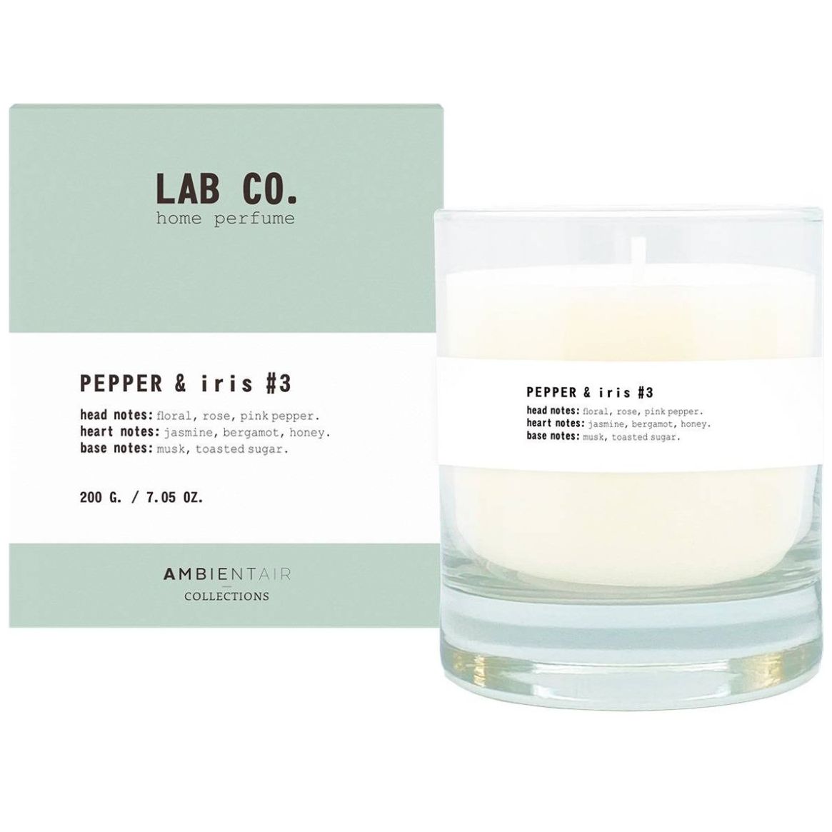 Vela Aromática 200 G. #3 Pepper & Iris Lab Co Home Perfume