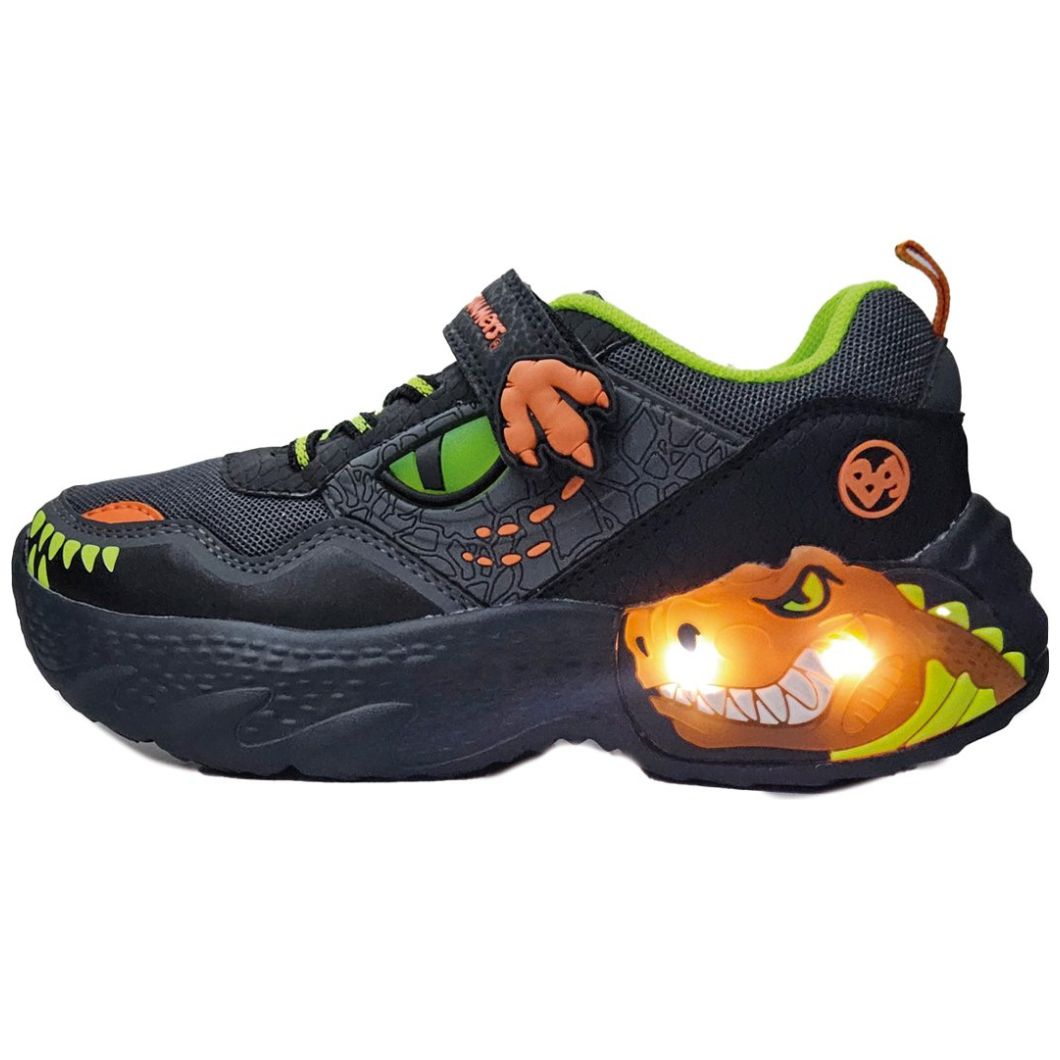 Tenis Bubble Gummers Luces con Velcro 14-20 Negro
