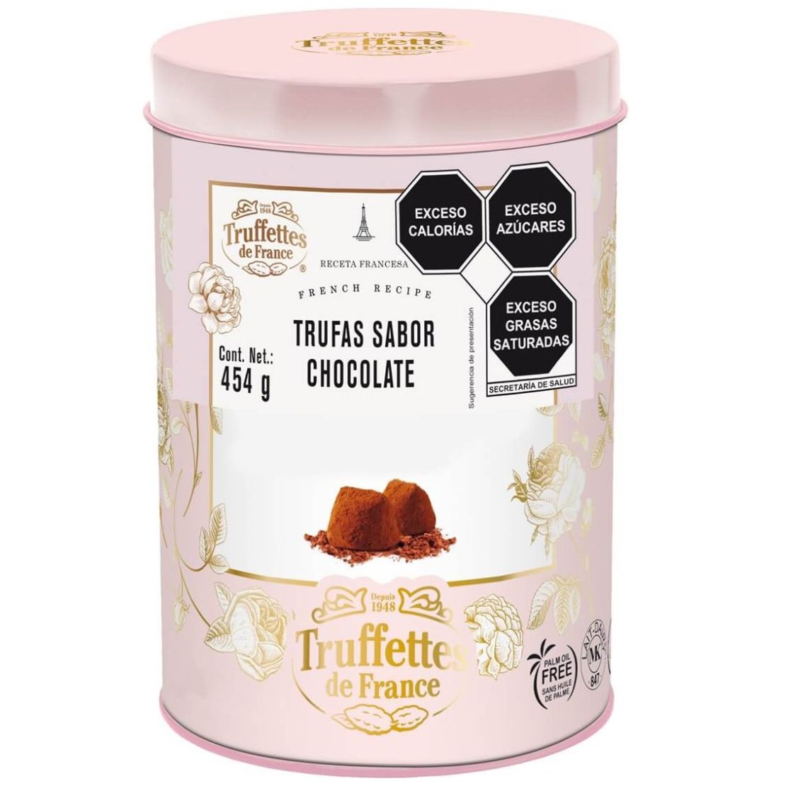 Trufas Original Lata Rosa 454 G Chocolates Truffette de France