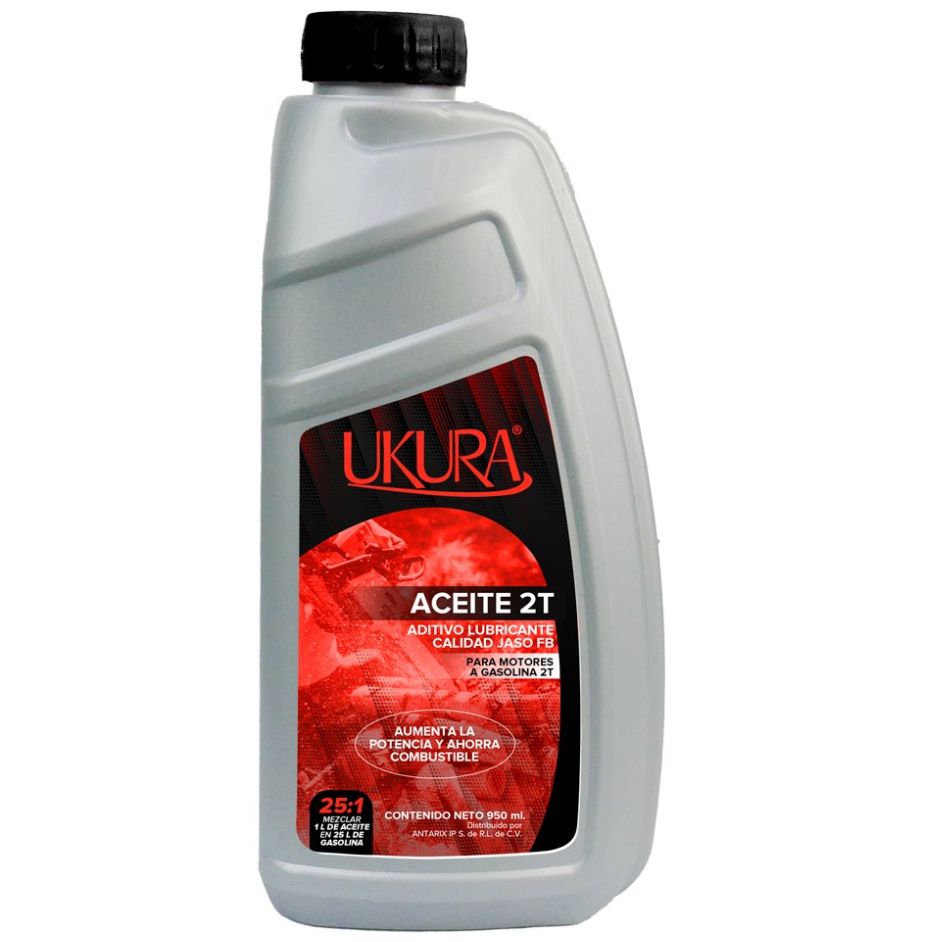 Aceite Ukura para Motor de 2 T 950 Ml. Proporción 25:1