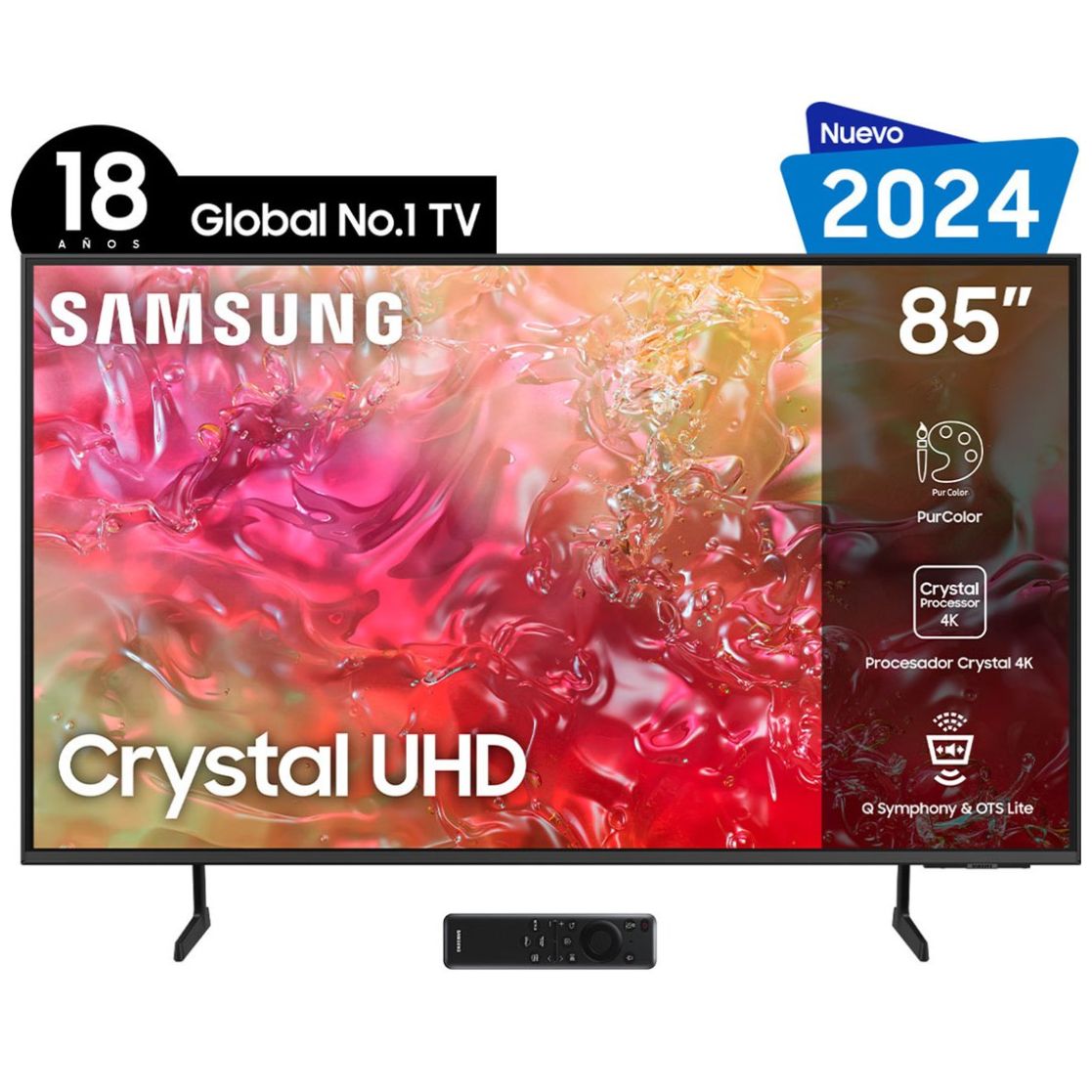 Pantalla Samsung Crystal 85 Pulgadas 4K Uhd Un85Du7000Fxzx