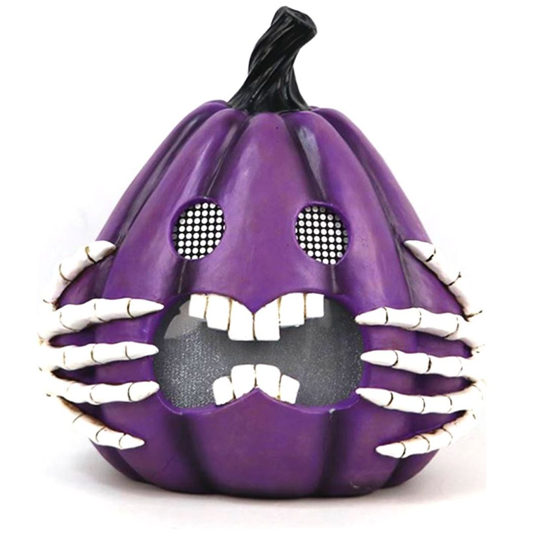 Halloween Calabaza Morada con Ojos Lcd 30Cm Gto