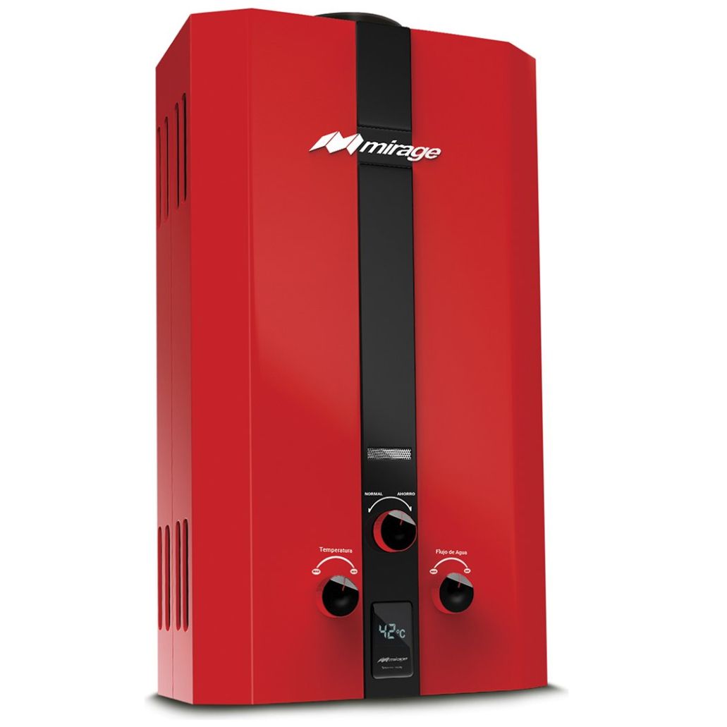 Boiler Flux Mirage Gas Natural 10L/min Rojo