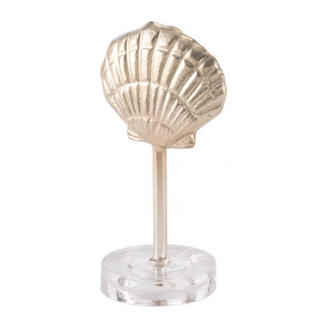 Accesorio Decorativo Shell On Pedestal - Dorado - Kessa