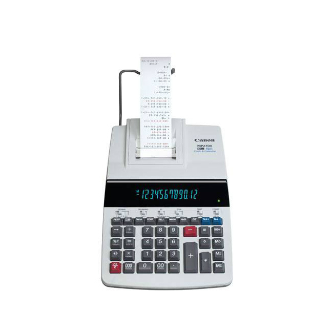 SUMADORA CANON MP27DII DE 12 DIGITOS ROLLO ESTANDAR 57 X 60 MM BICOLOR