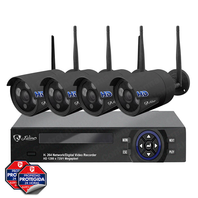 Nvr Wifi 4 Camaras Ip Vigilancia Hd ir Seguridad 1 Mp