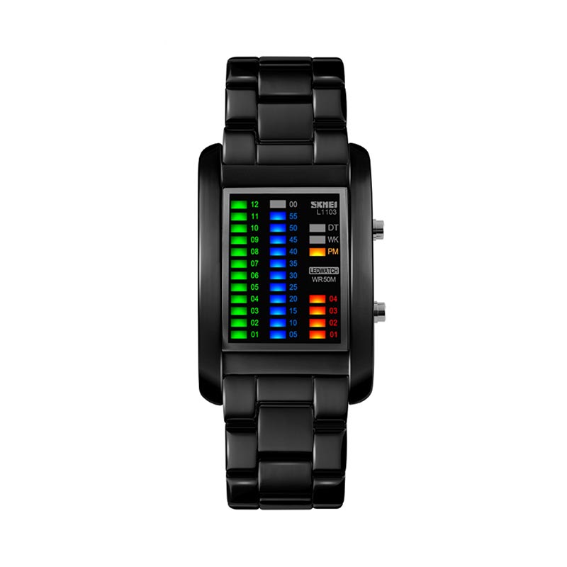 Reloj Futurista, Iluminación con LEDs, Resistente al Agua, Hora, Día de ...
