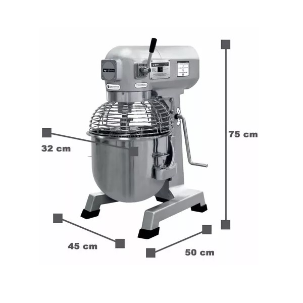Batidora Industrial Planetaria 20 Lt Bati-20 Rhino y Cuchillos